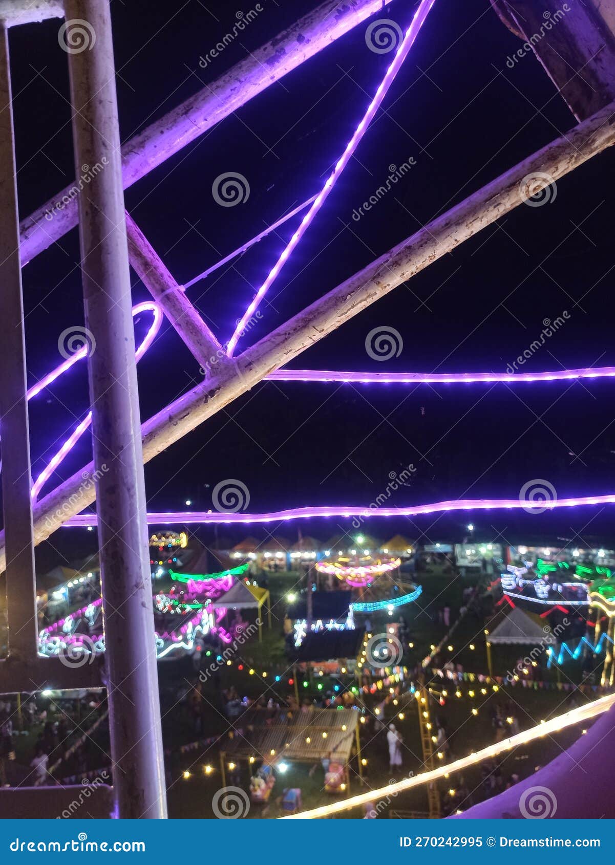Night Market, Night View, Light, Circus, Tent Stock Image - Image of ...