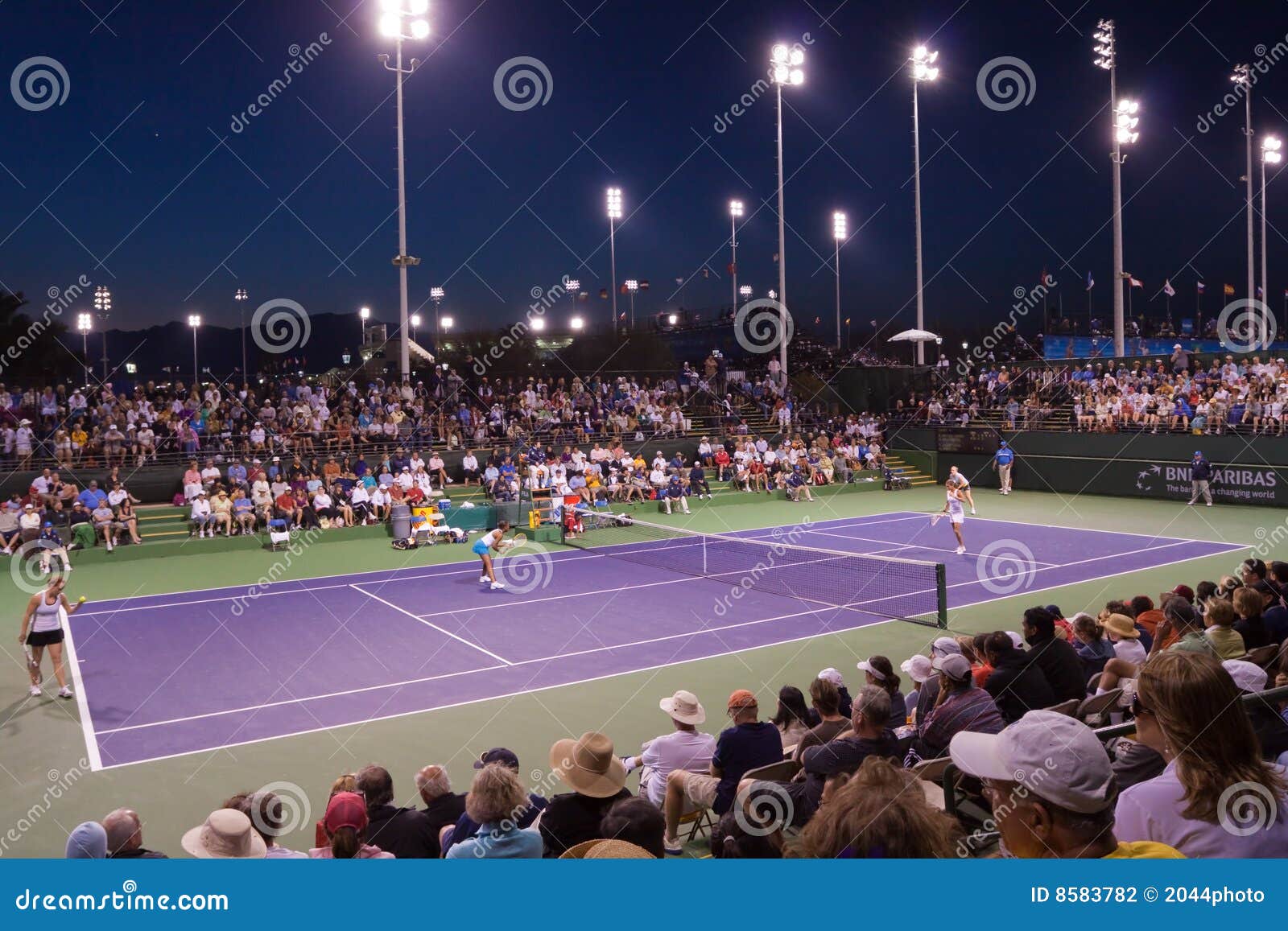 Night Match at the 2009 BNP Paribas Open Editorial Photography - Image ...