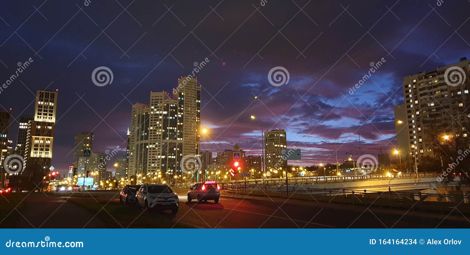 Moscow evening sky stock photo. Image of sunset, city - 164164234