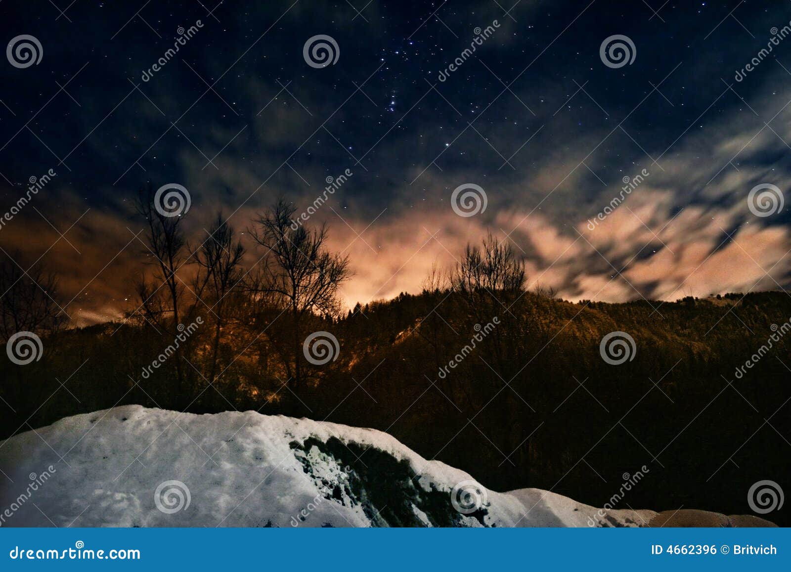 Night mountain view stock photo. Image of trails, star - 4662396