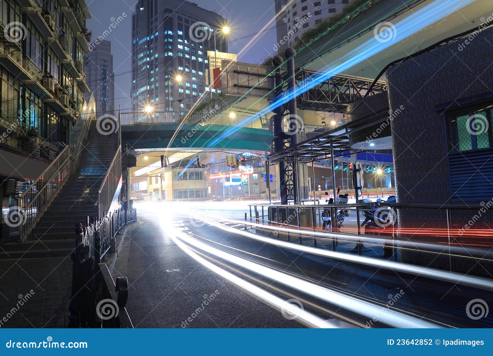 Night Move Light in Highway Stock Photo - Image of blur, movement: 23642852