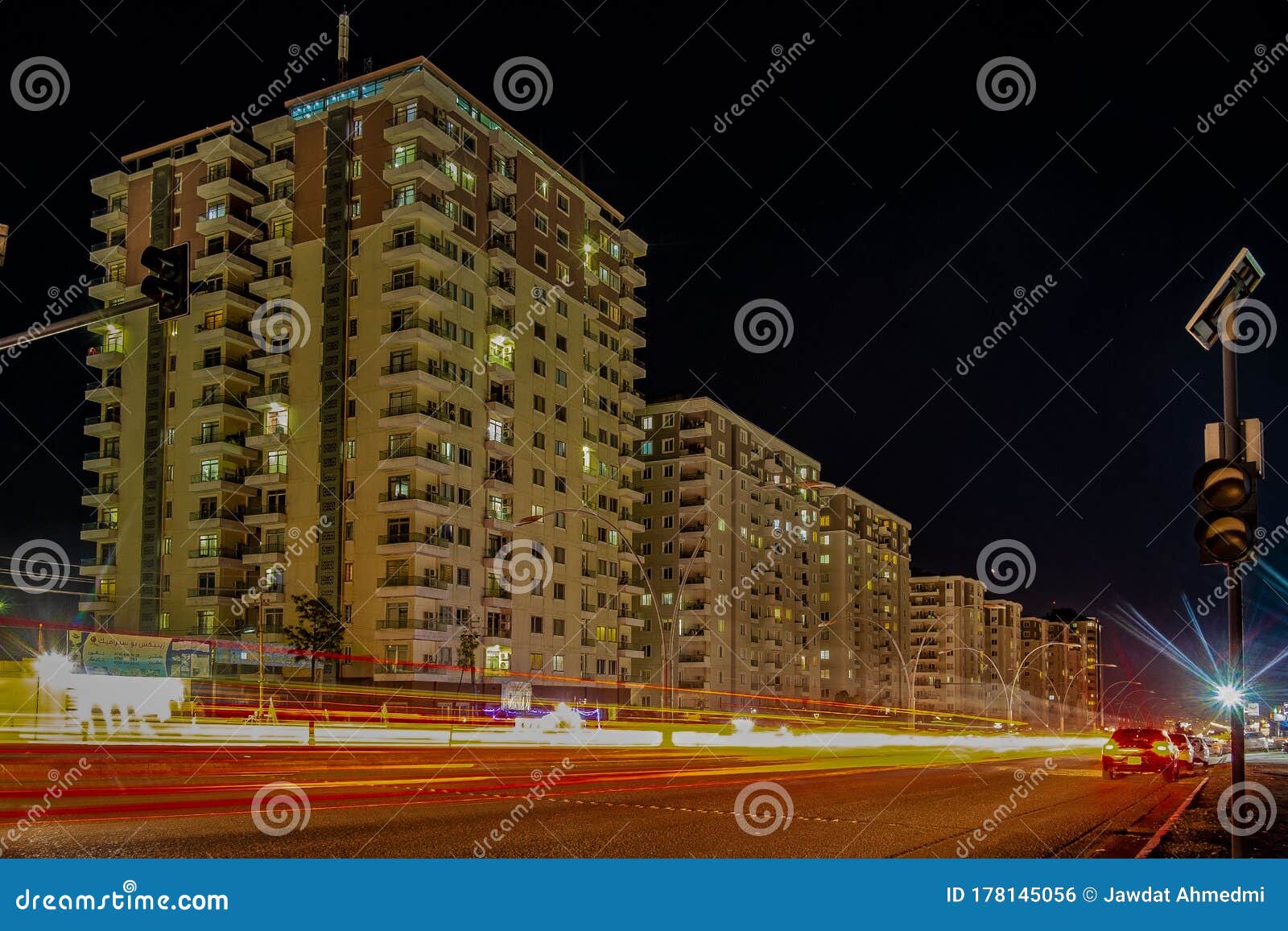 Night movement erbil city editorial photo. Image of hawler - 178145056