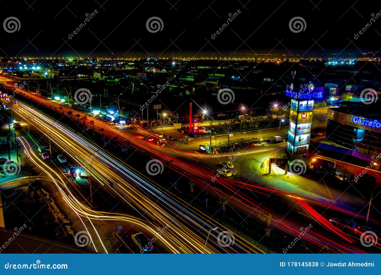 Night Movement in Erbil City Editorial Stock Photo - Image of irbil ...