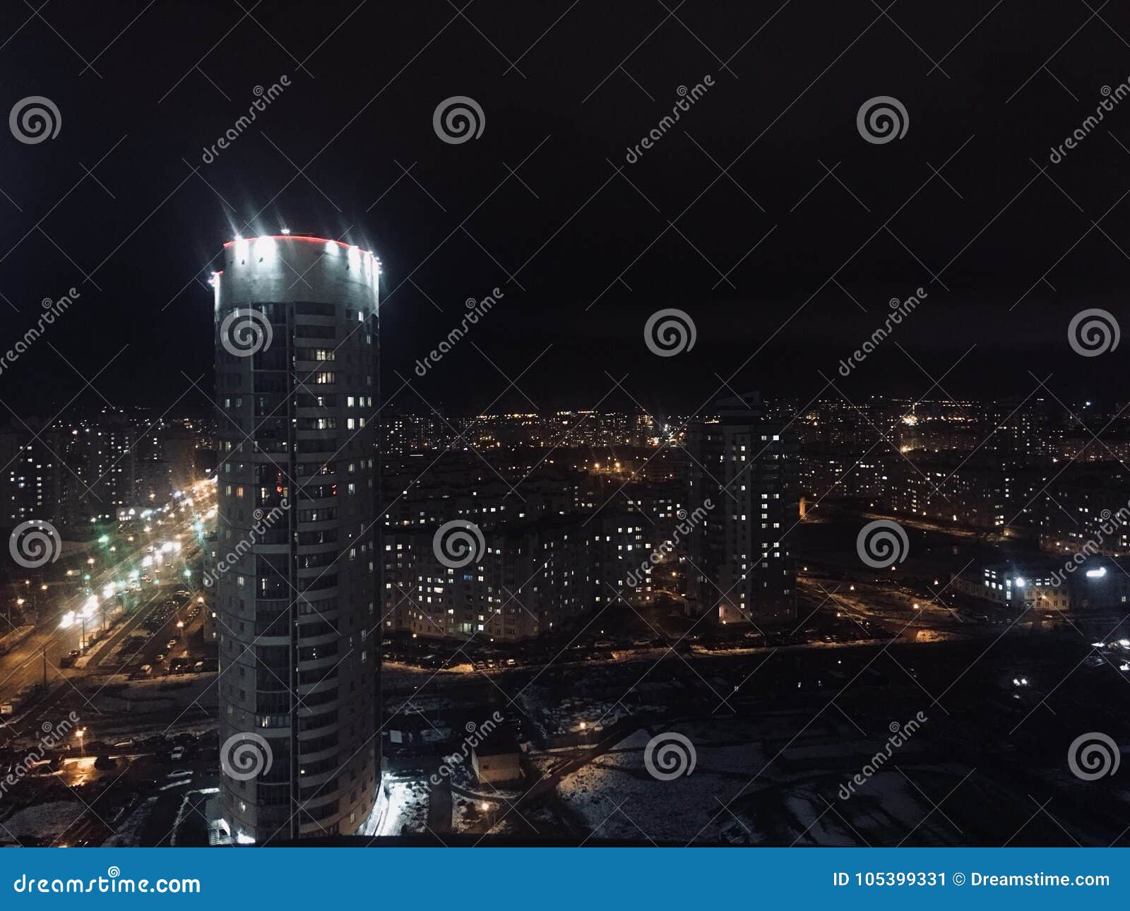 Night stock image. Image of city, floor, night, winter - 105399331