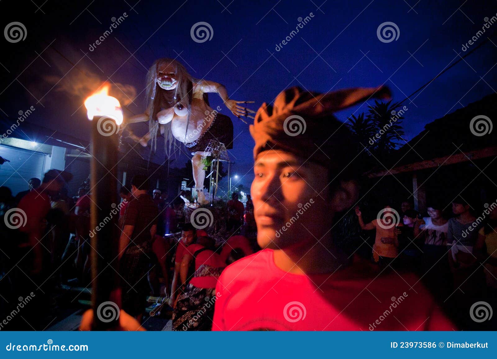 Night Nyepi - Balinese New Year Editorial Photo - Image of melasti ...