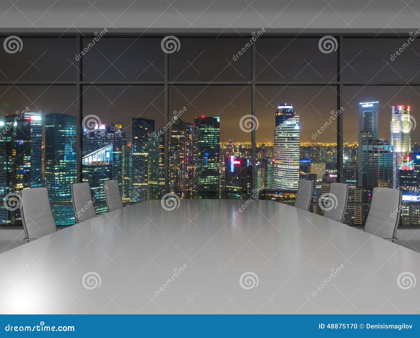 Night office stock photo. Image of clean, living, lighting - 48875170