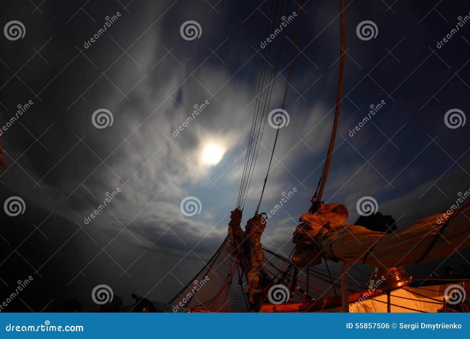 Night on an Old Sailing Ship Stock Photo - Image of guys, journey: 55857506