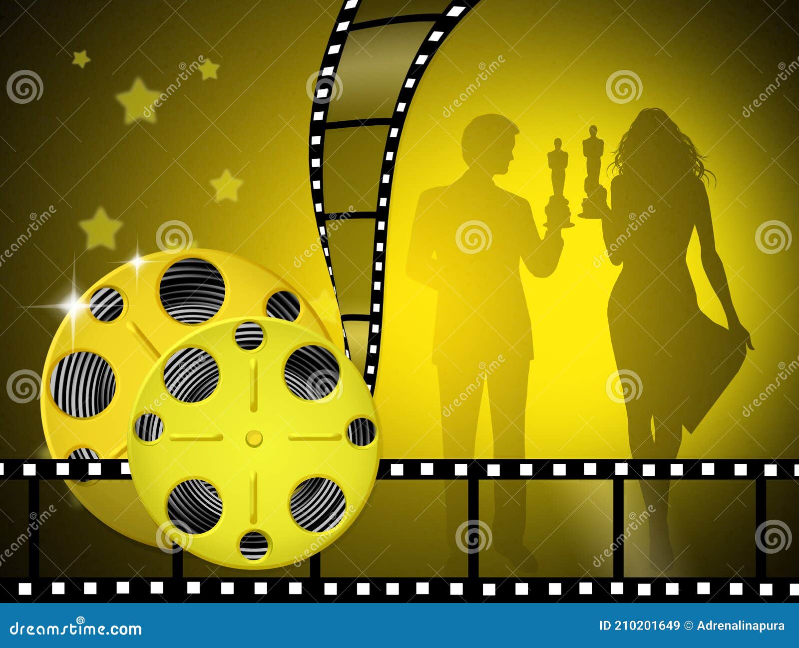 The night of the Oscars stock illustration. Illustration of oscar ...