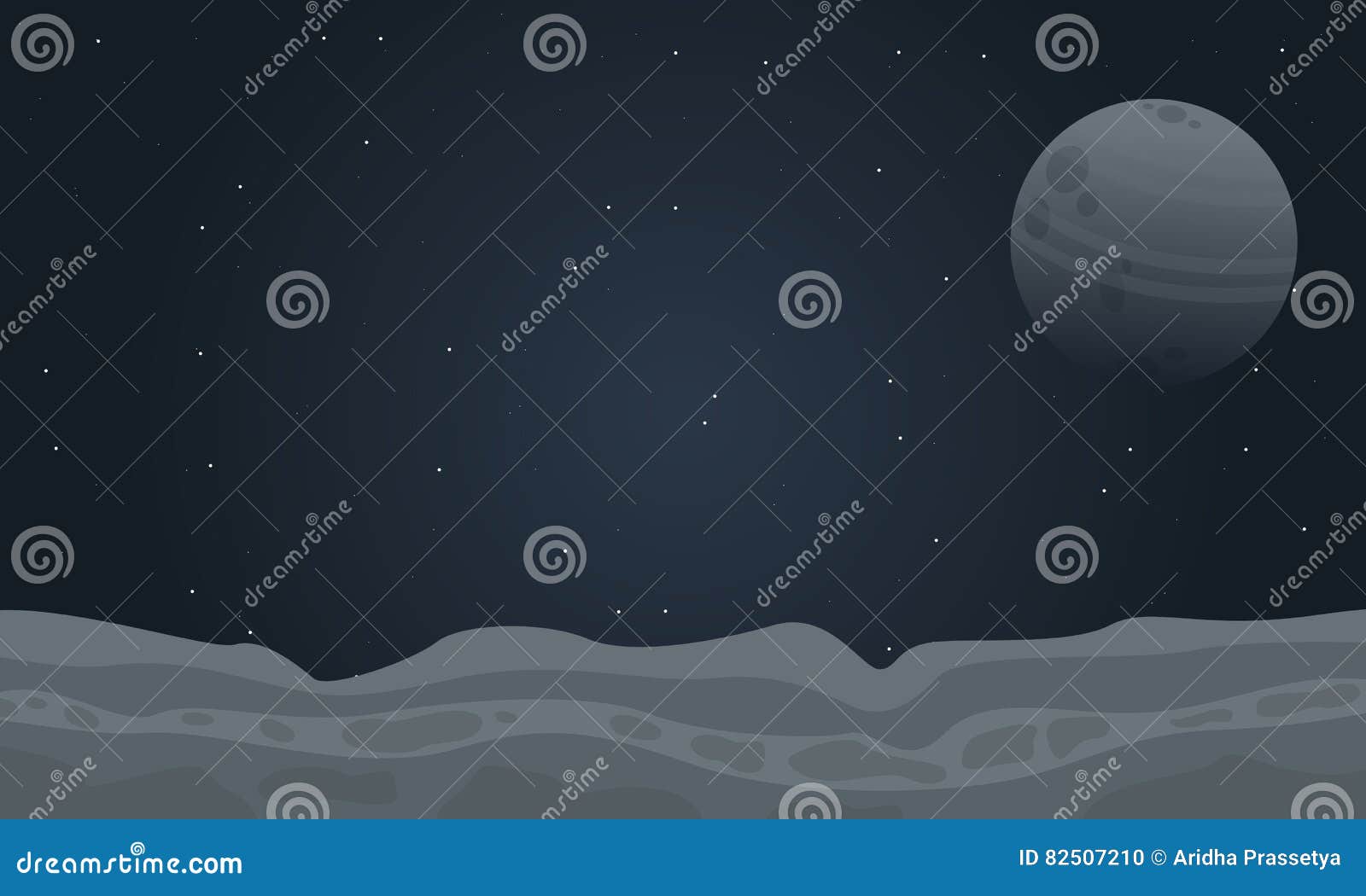 At Night Outer Space Landscape Stock Vector - Illustration of martian, place: 82507210