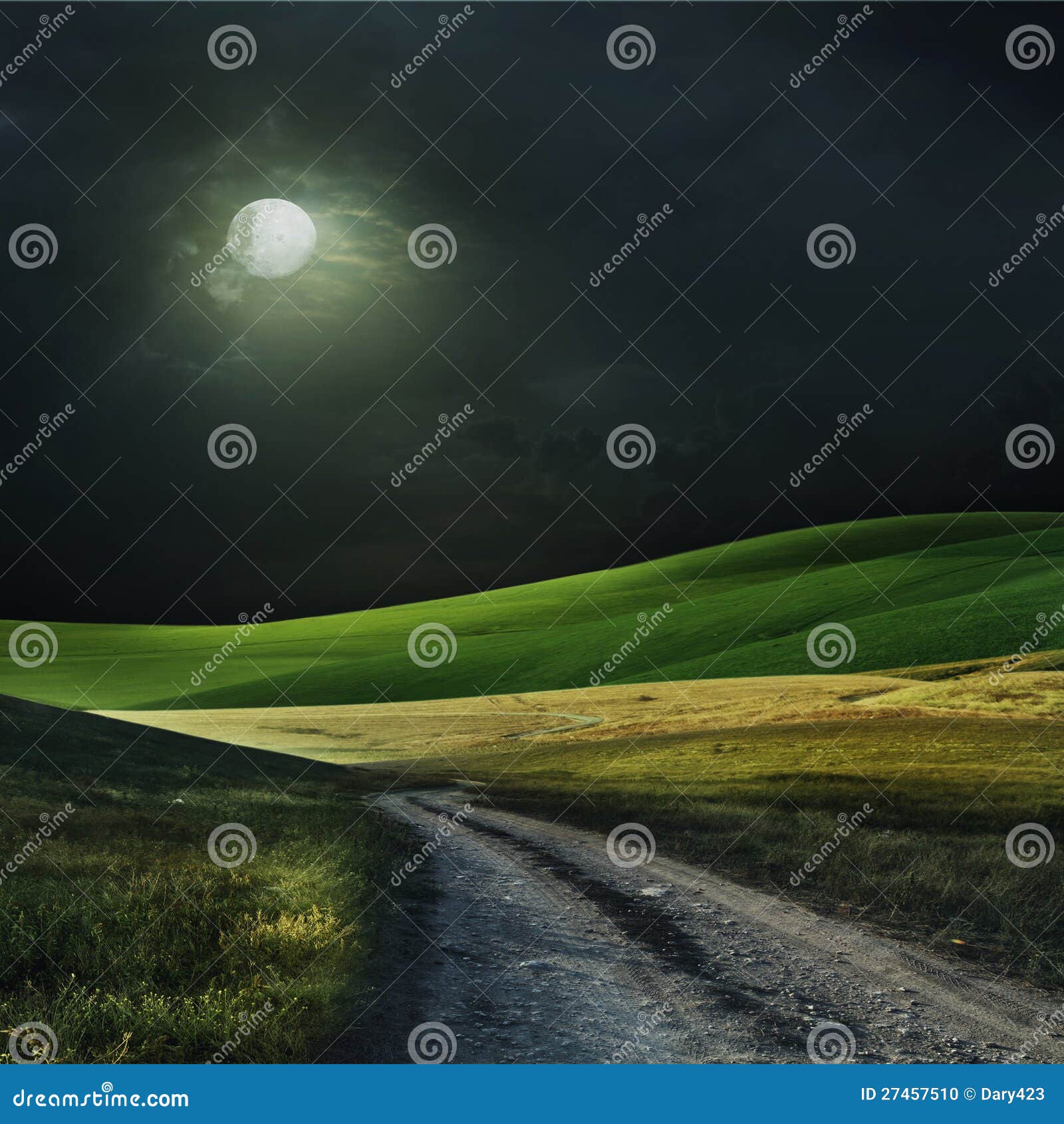 Night over a field stock photo. Image of night, nature - 27457510