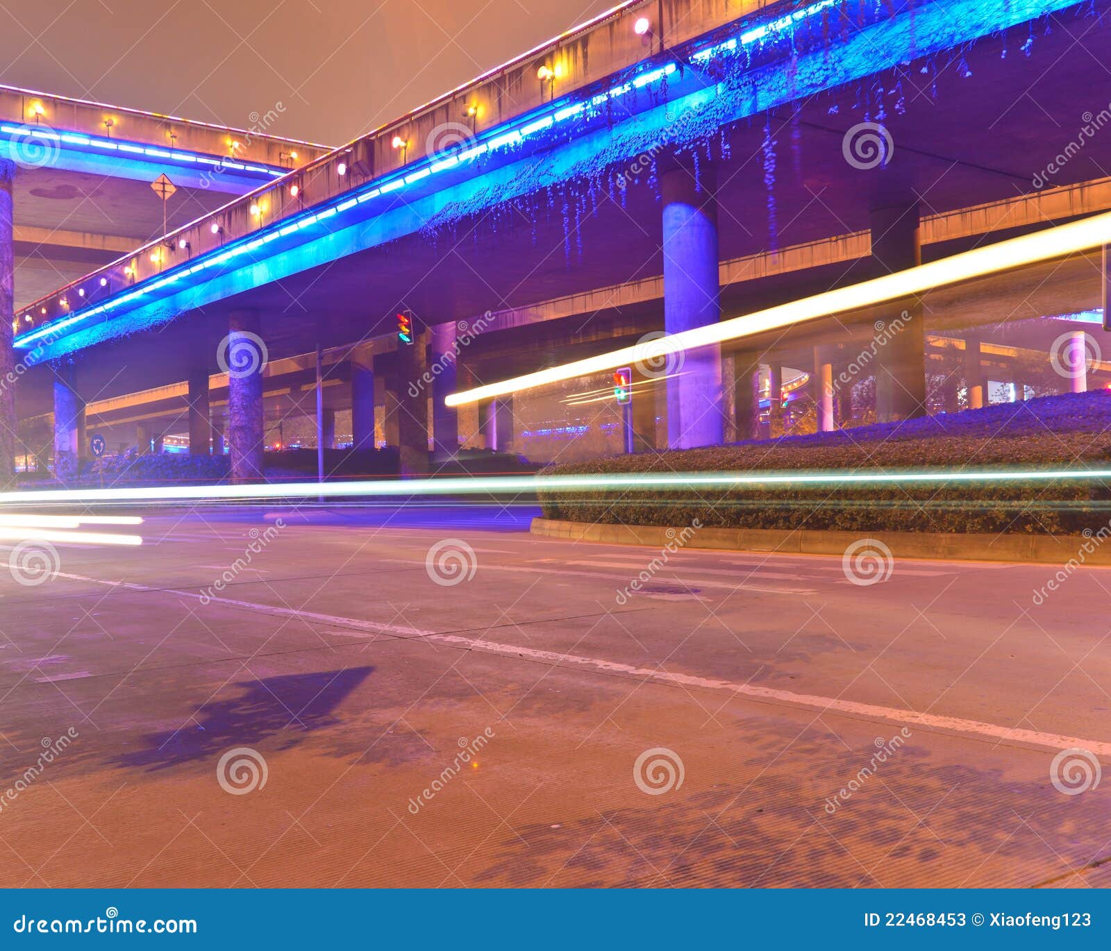Night overpass stock image. Image of concrete, transportation - 22468453