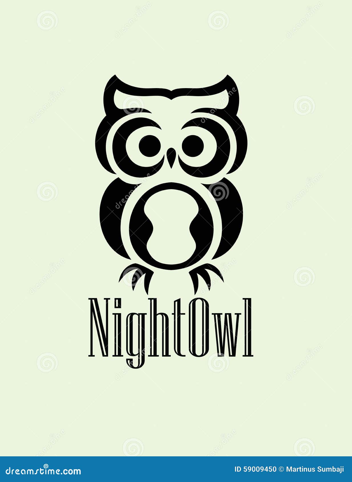 Night Owl Logo stock vector. Illustration of eyes, retro - 59009450