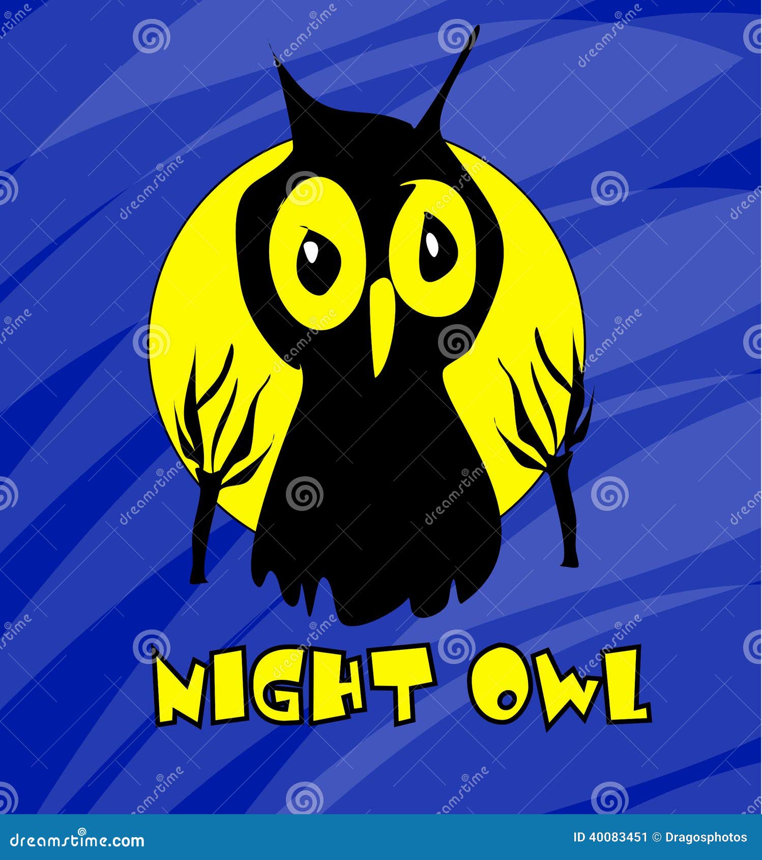 Night Owl Vector Illustration Stock Illustration - Illustration of ...