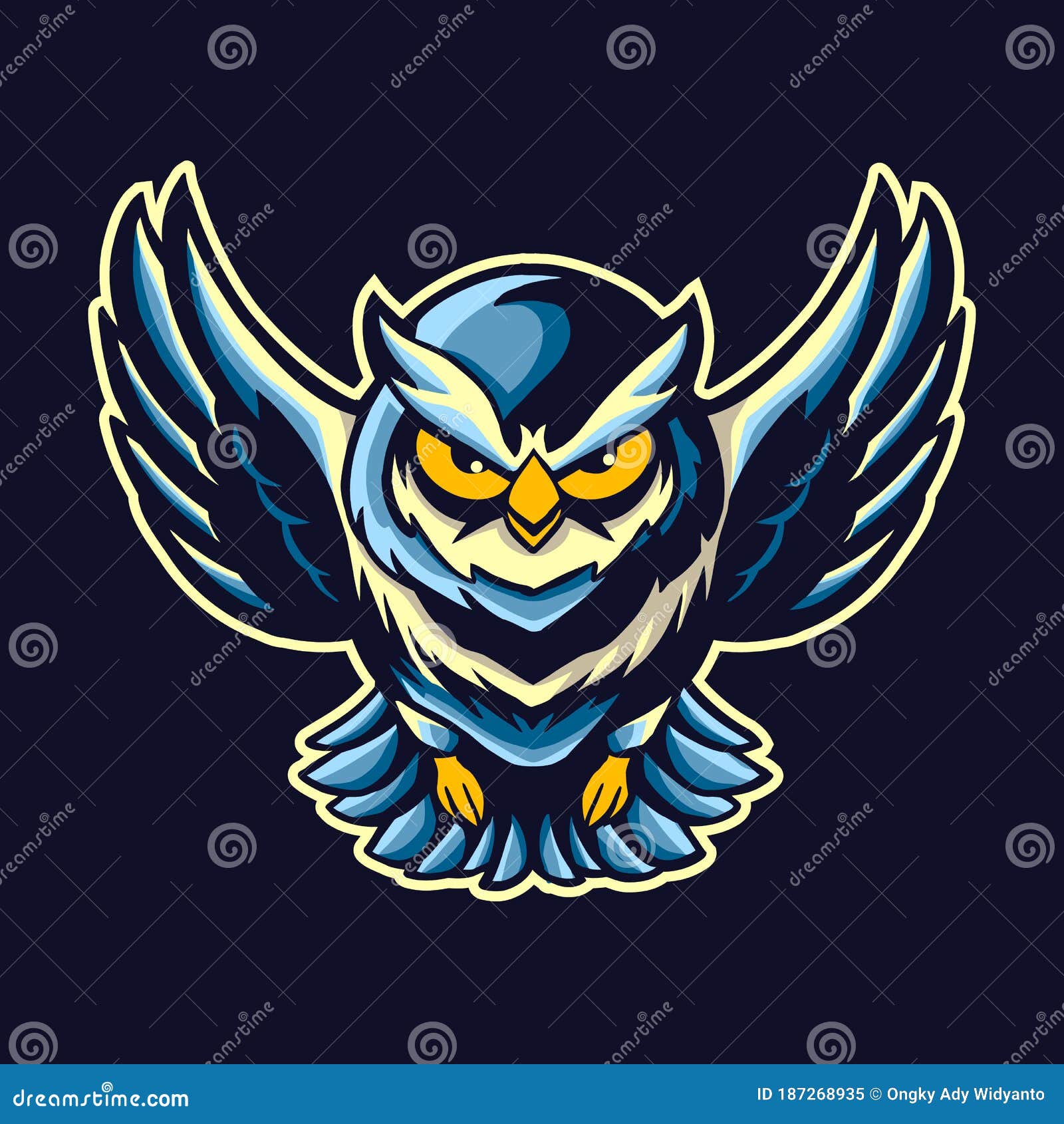 Night Owl Vector Illustration Design Stock Vector - Illustration of ...