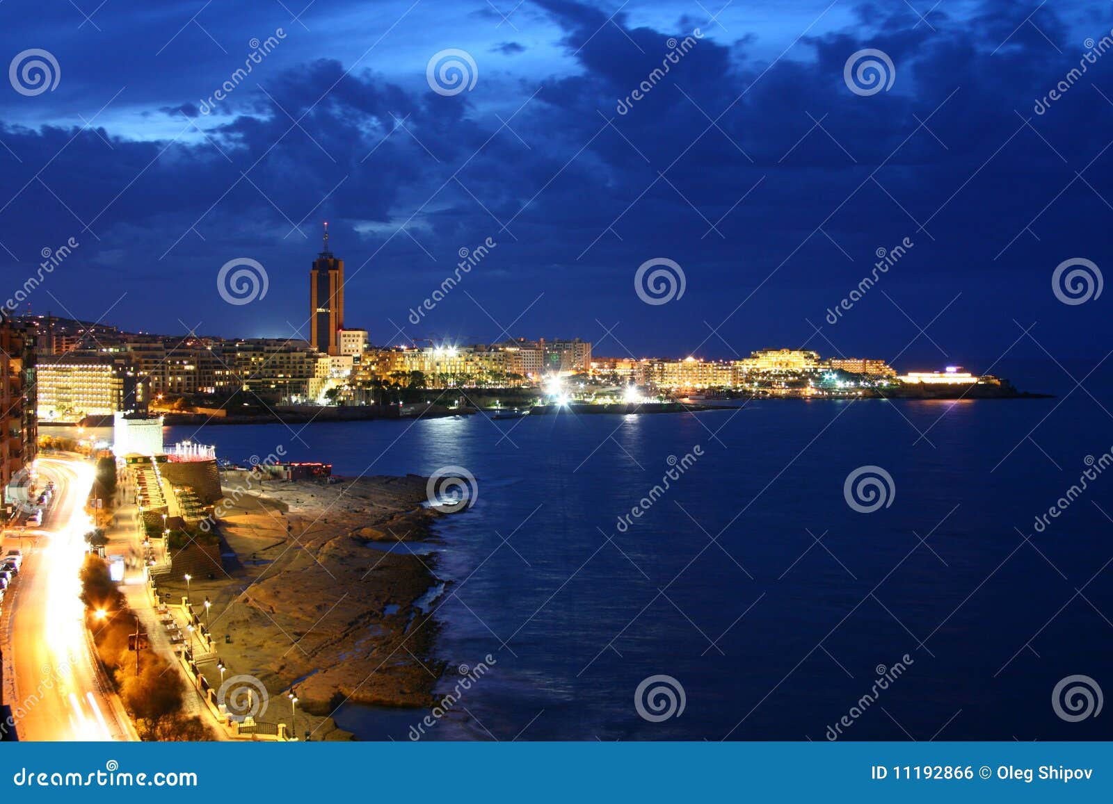 Night Paceville stock photo. Image of cityscape, building - 11192866