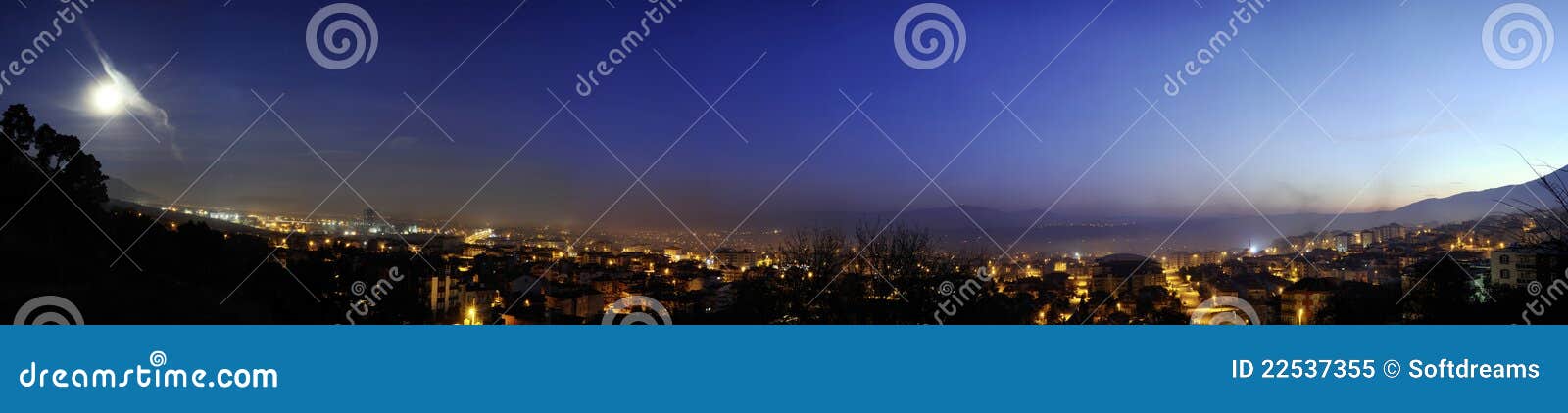 Night Panoramic View stock image. Image of panorama, east - 22537355