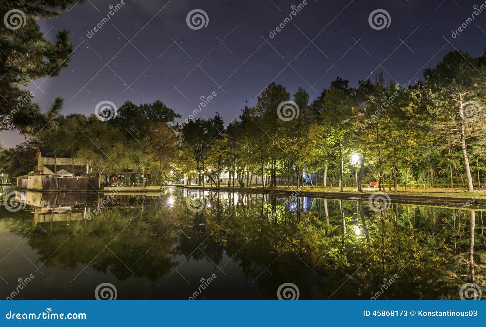 Night park view stock image. Image of view, night, park - 45868173