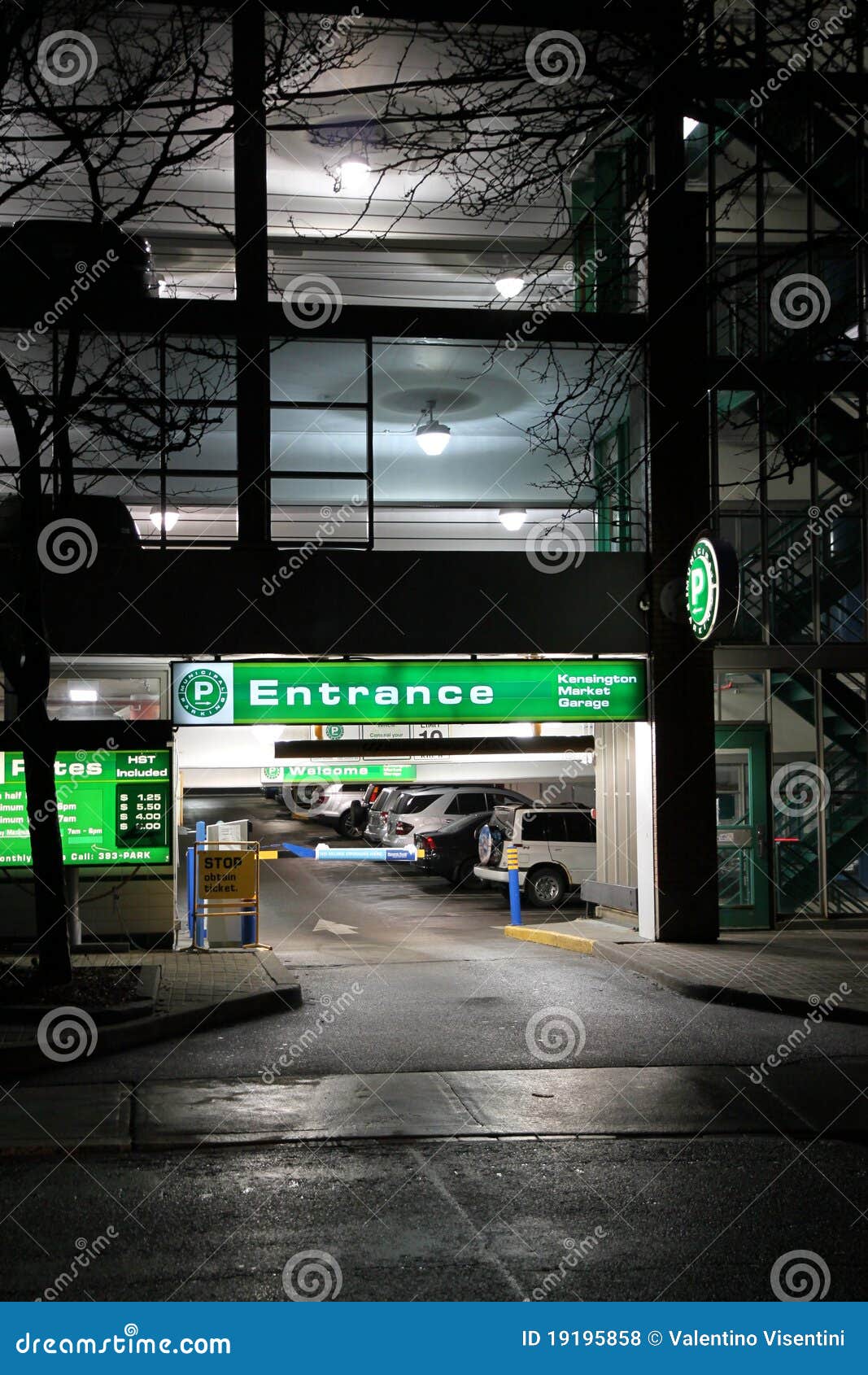 Night Parking editorial stock photo. Image of building - 19195858
