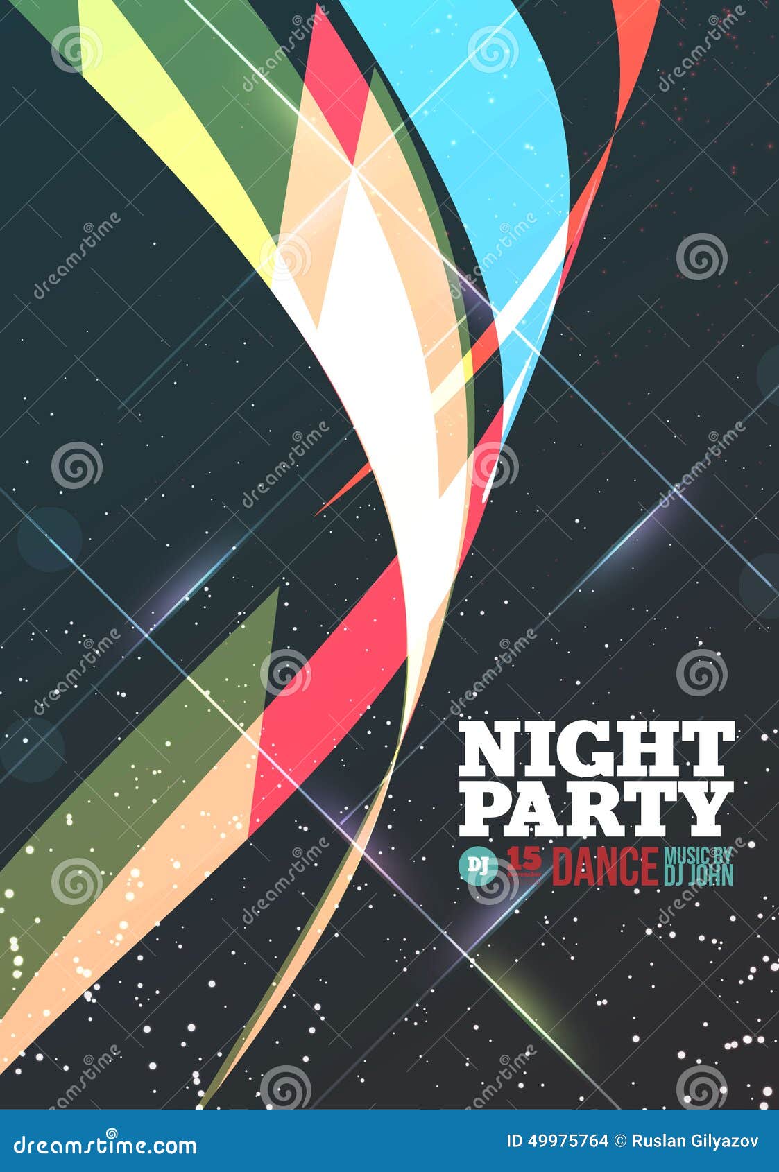 Night party Vector stock vector. Illustration of flyer - 49975764