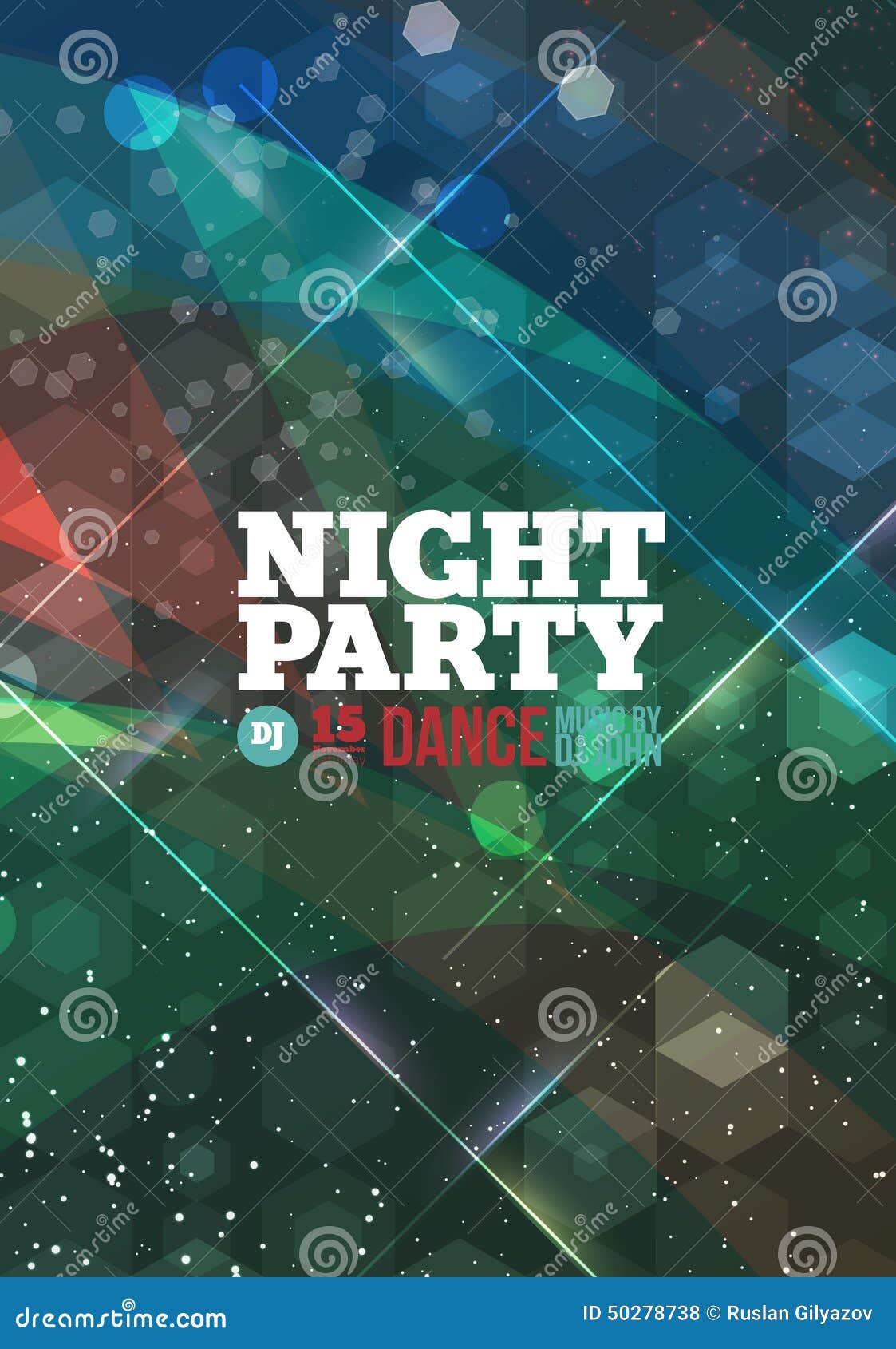 Night party Vector stock vector. Illustration of shine - 50278738