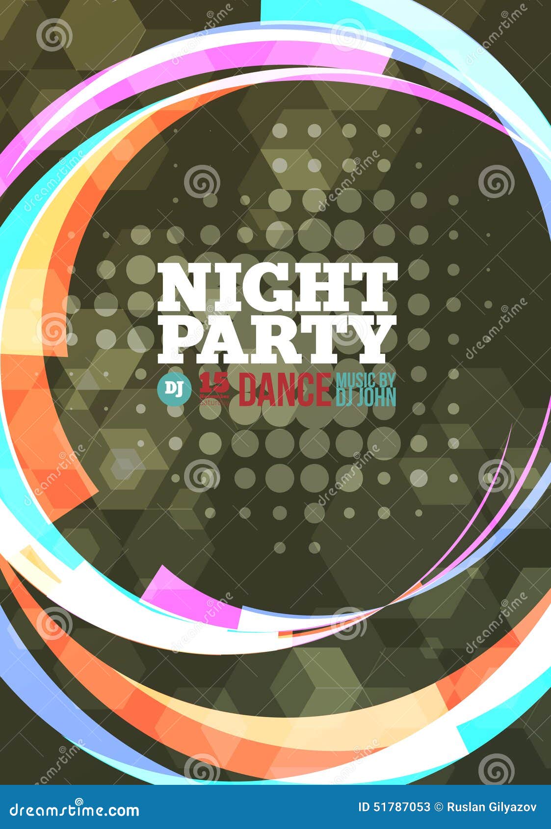 Night party Vector stock vector. Illustration of flyer - 51787053
