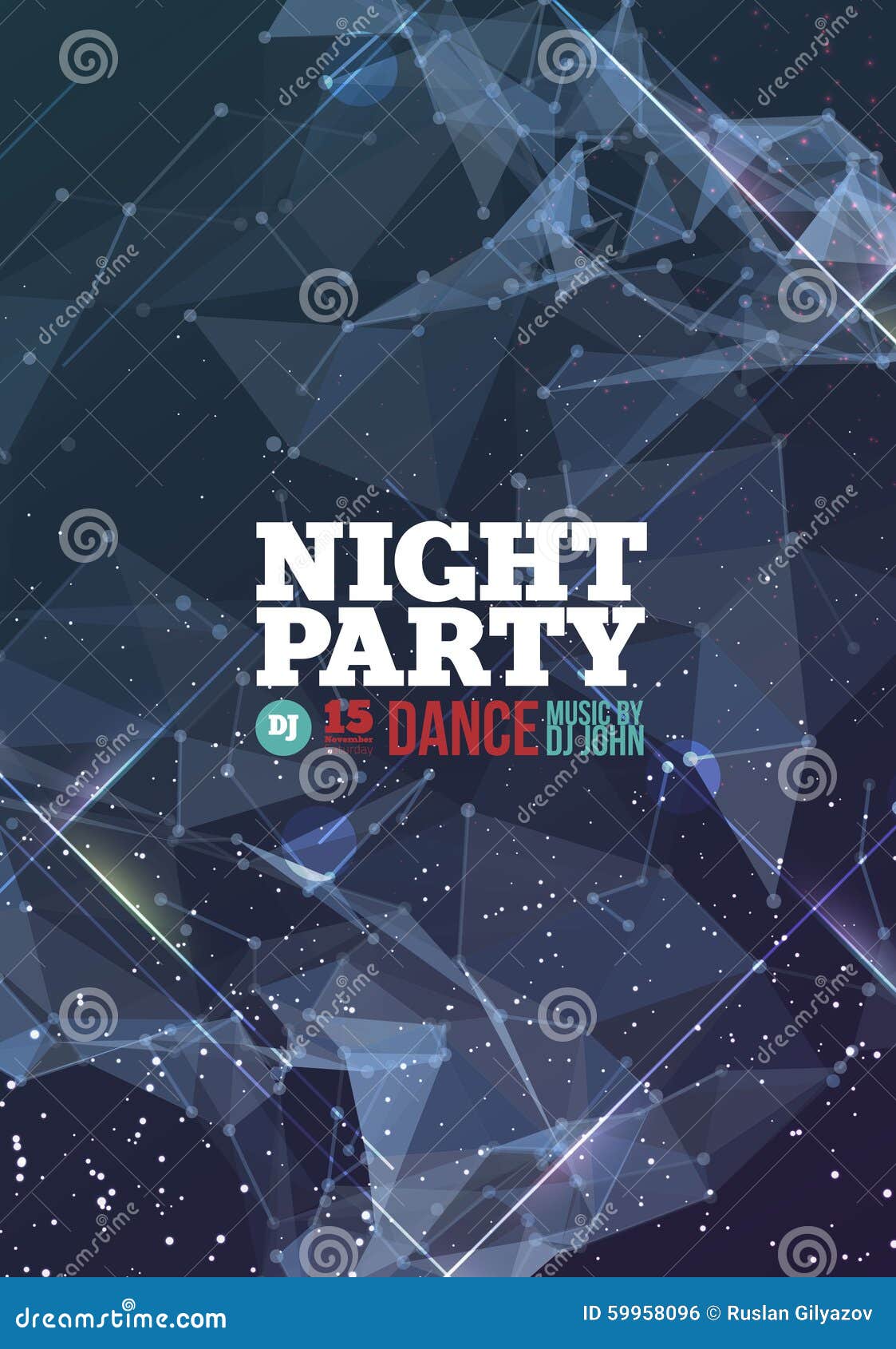 Night party Vector stock vector. Illustration of blue - 59958096