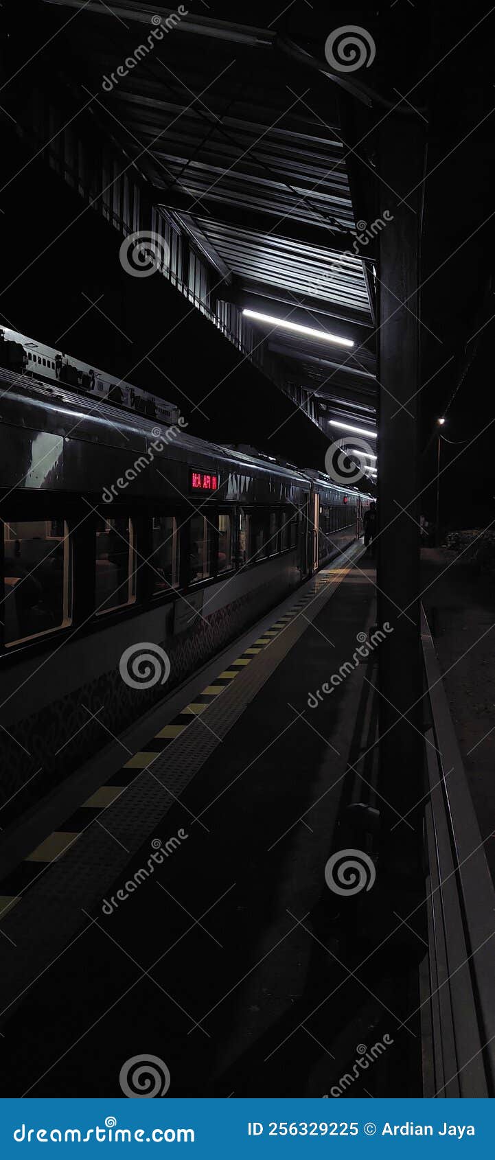 Night Passenger Train in Java Indonesia Stock Image - Image of train ...