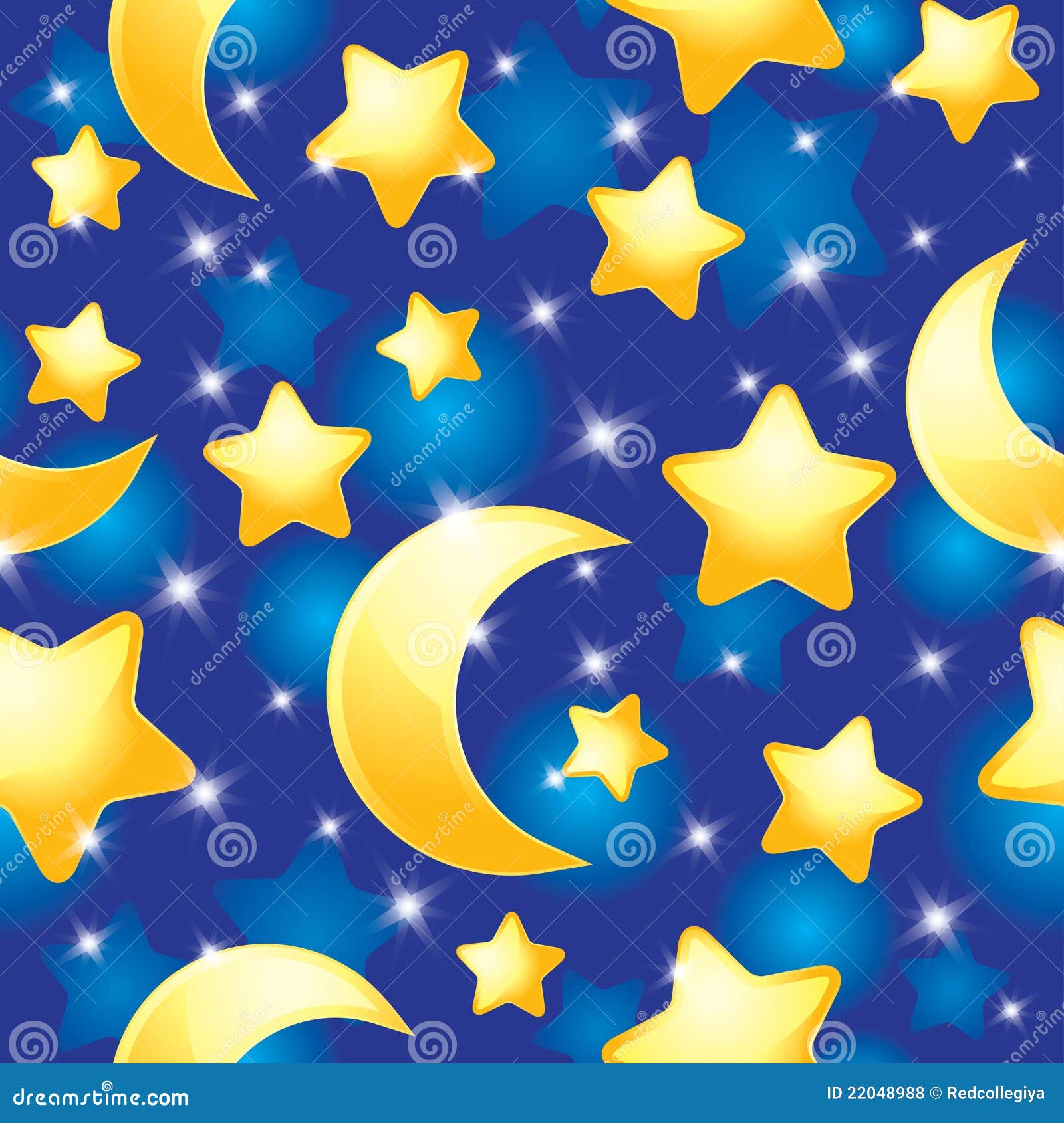 Night pattern stock vector. Illustration of magic, design - 22048988