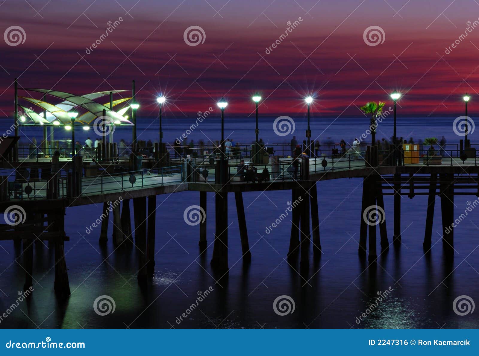 Night on the Pier stock photo. Image of water, pier, dusk - 2247316