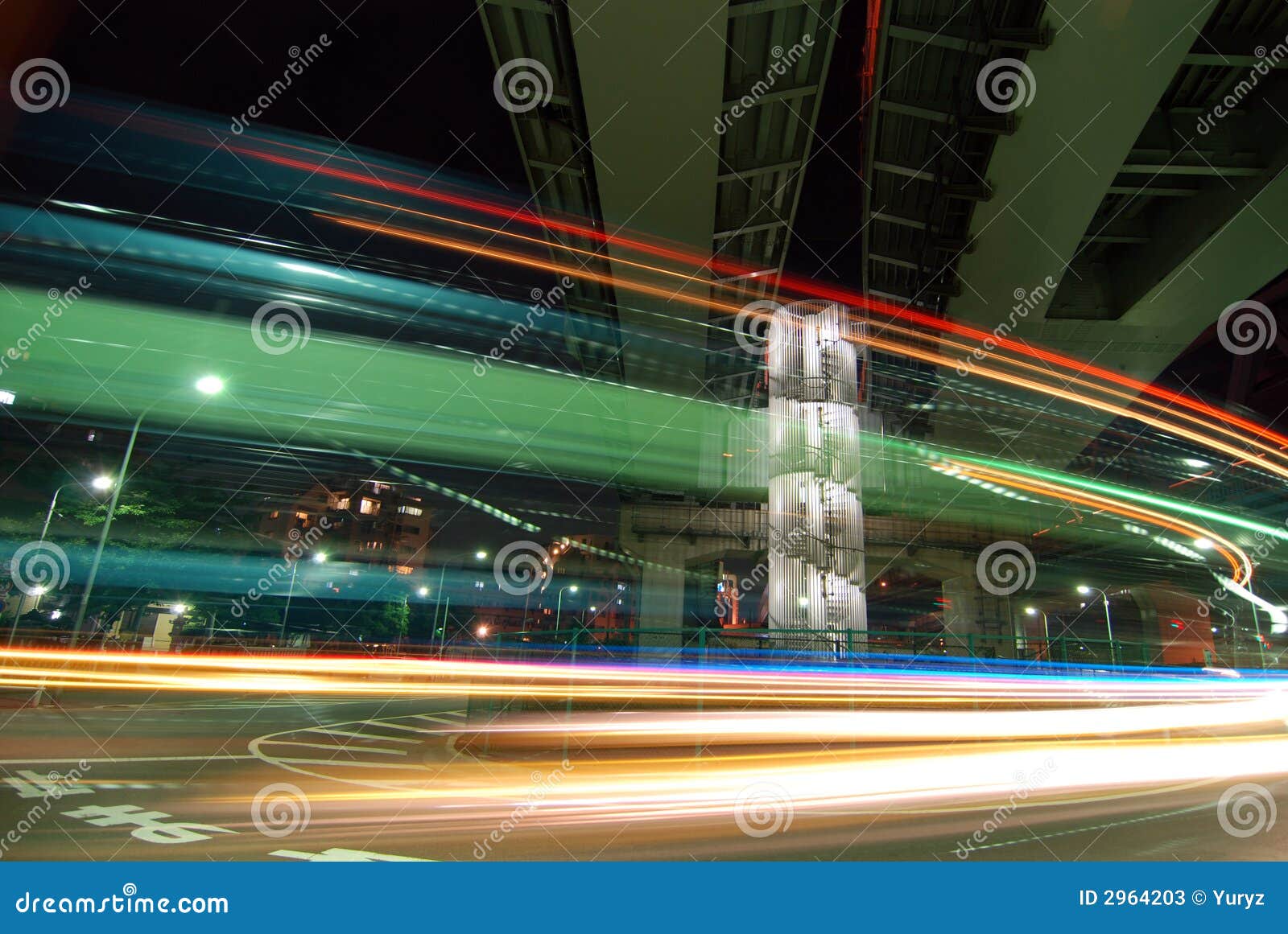 Night race stock image. Image of modern, cityscape, reflection - 2964203