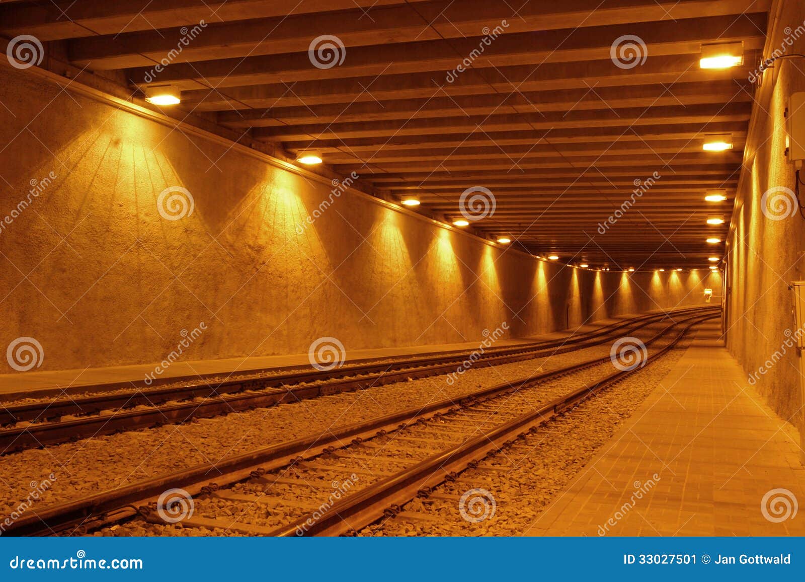Night railroad. stock image. Image of light, grit, rail - 33027501