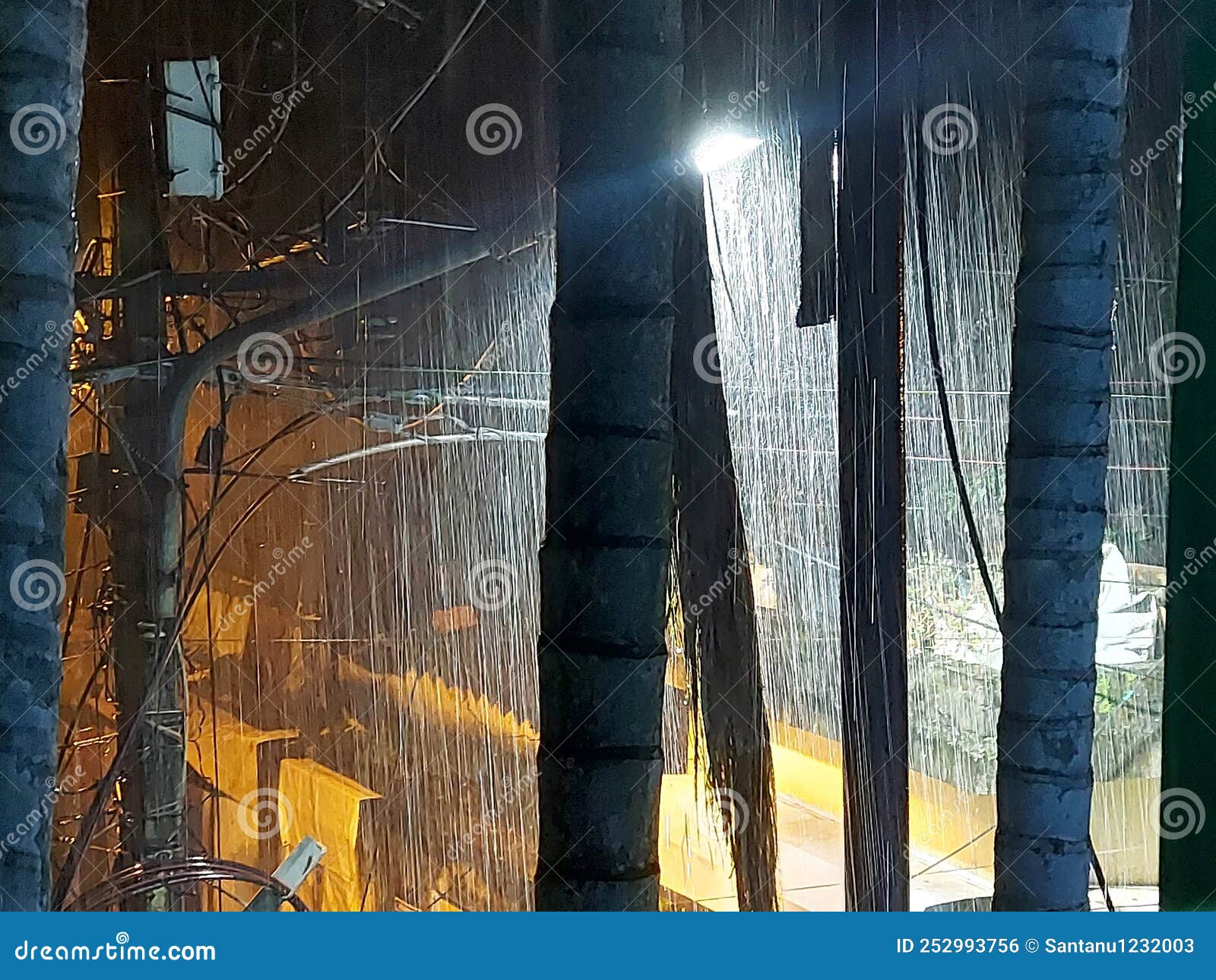 Night rain long exposure stock photo. Image of night - 252993756