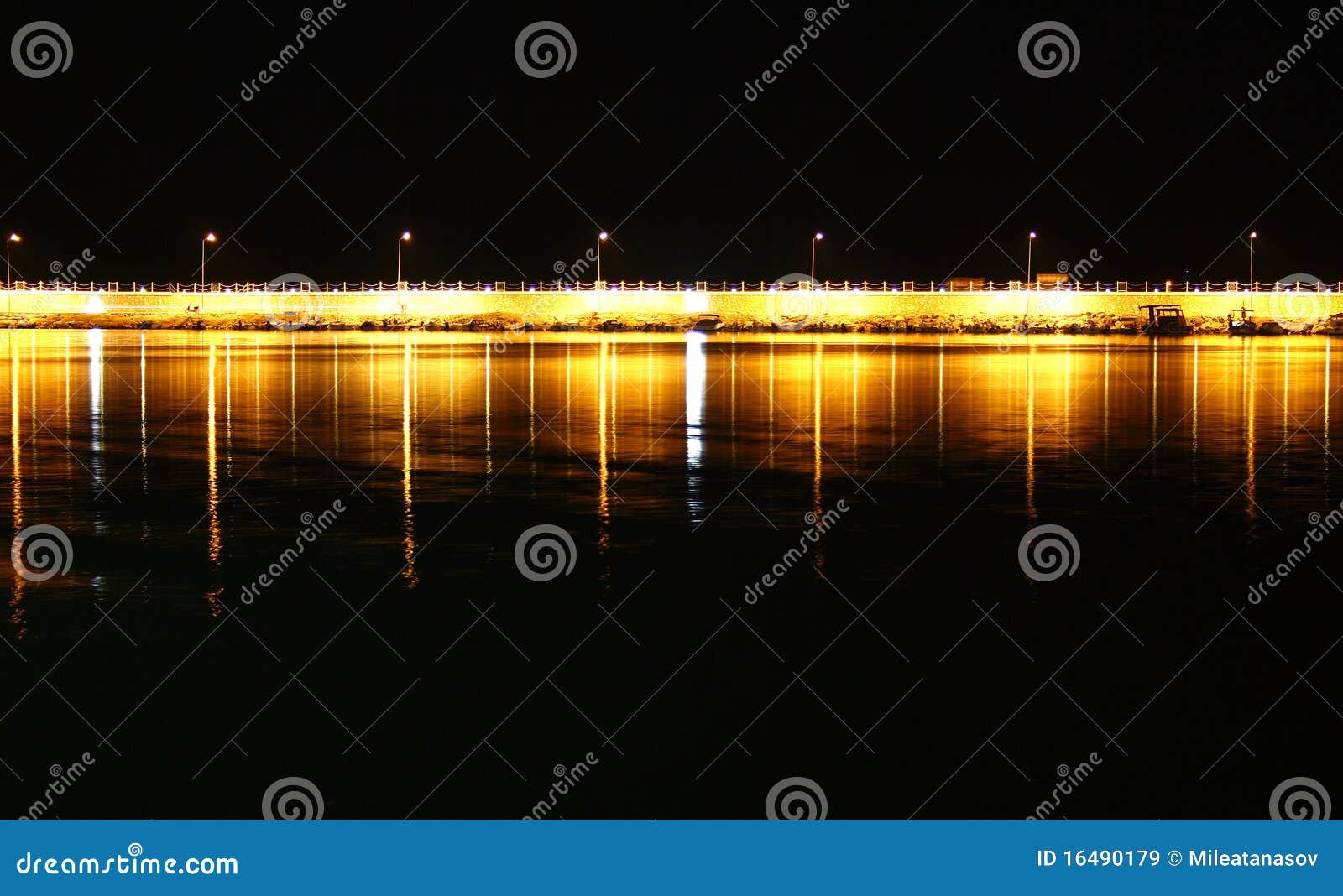 Night reflections stock image. Image of water, marina - 16490179