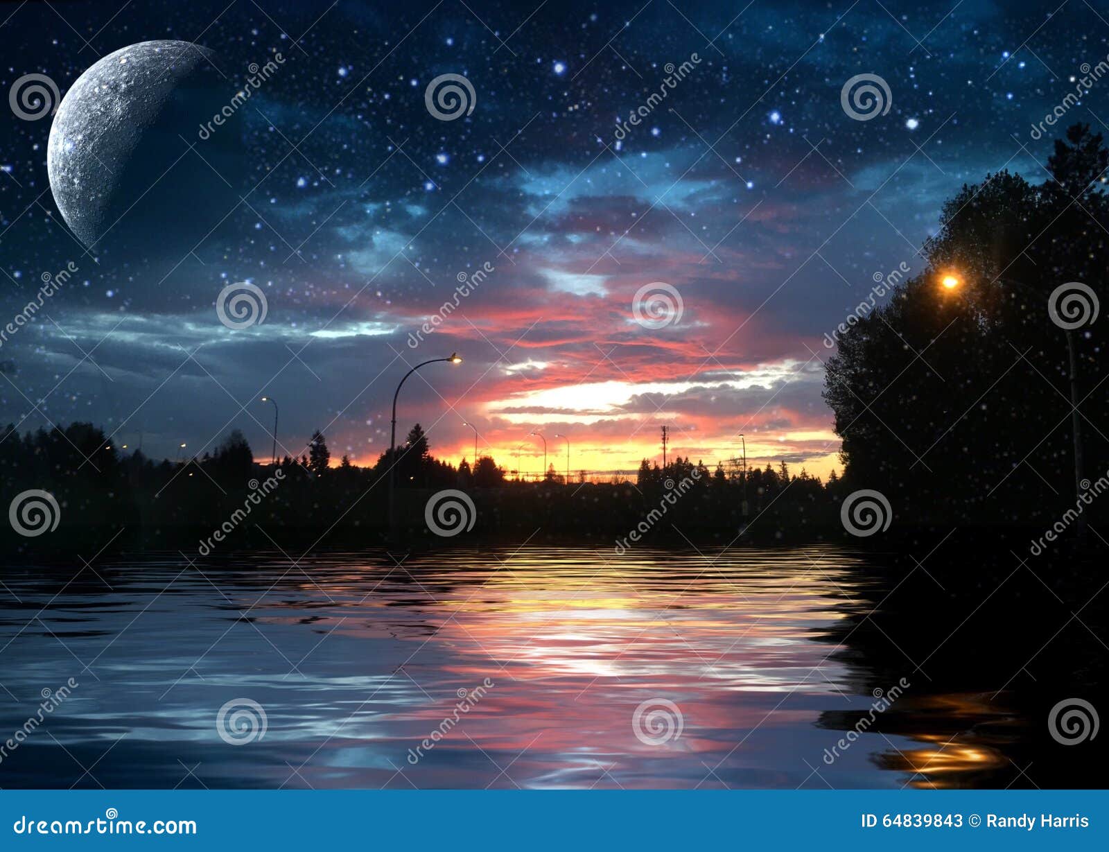 Night reflections stock image. Image of night, reflections - 64839843