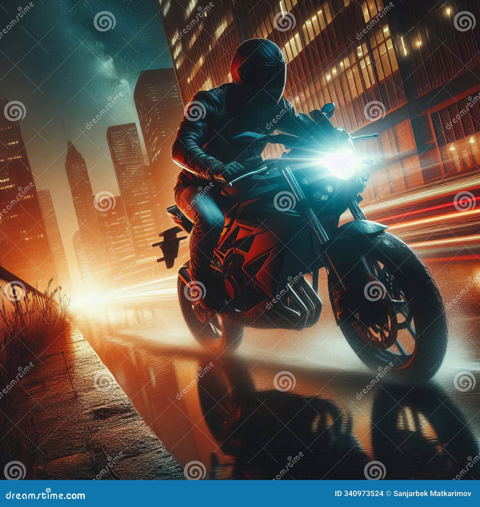 Night Rider Enhanced with Advanced Night Vision and Lighting Sys Stock ...