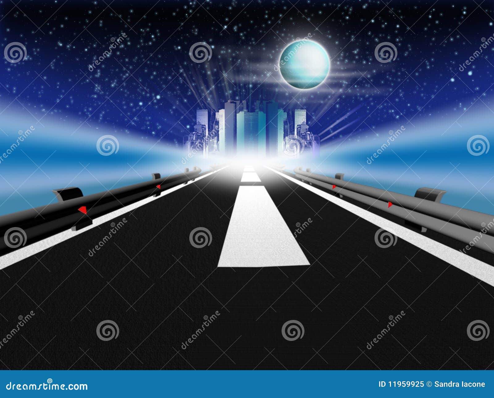 Night road stock illustration. Illustration of cool, road - 11959925
