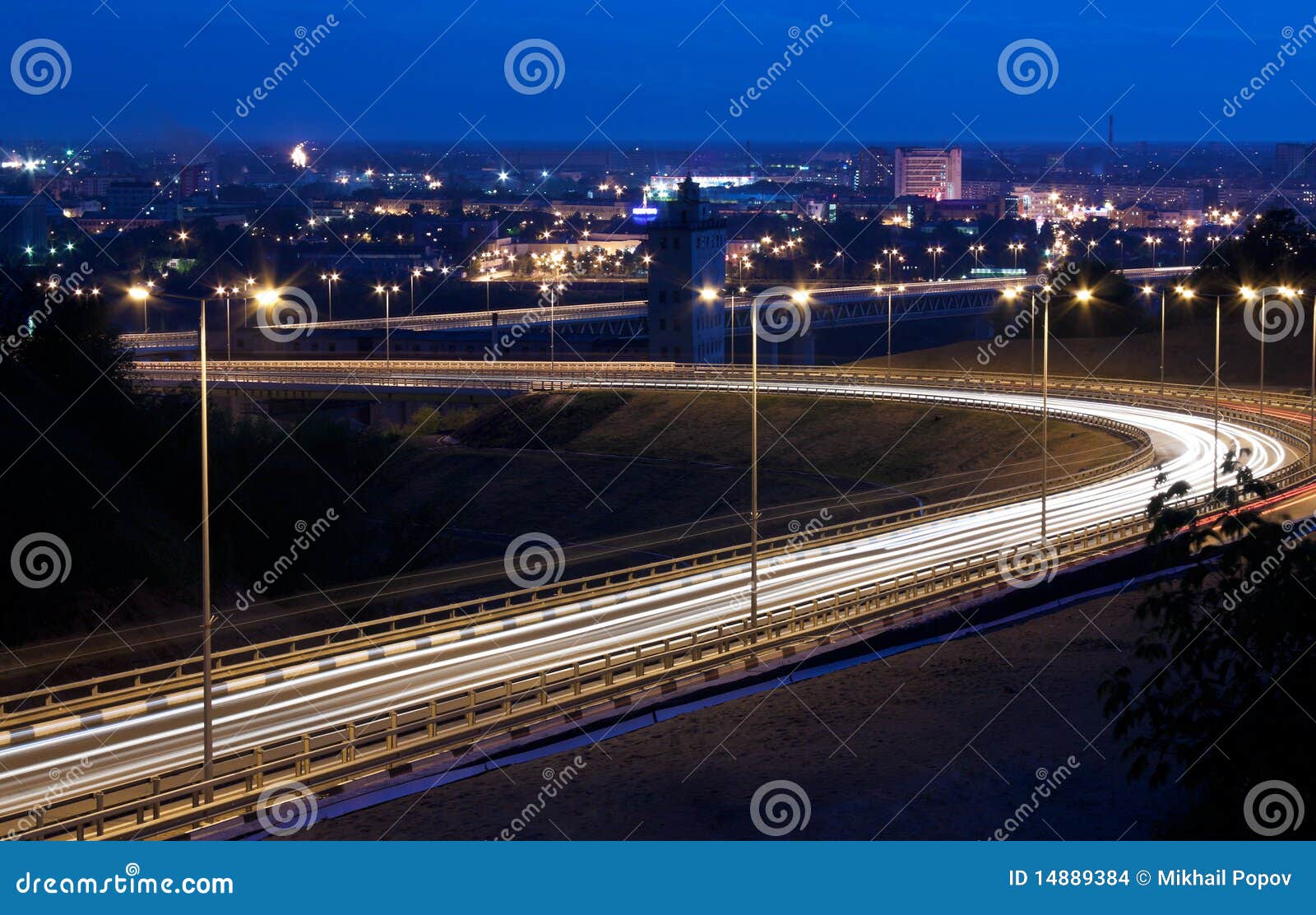 Night road stock photo. Image of building, background - 14889384