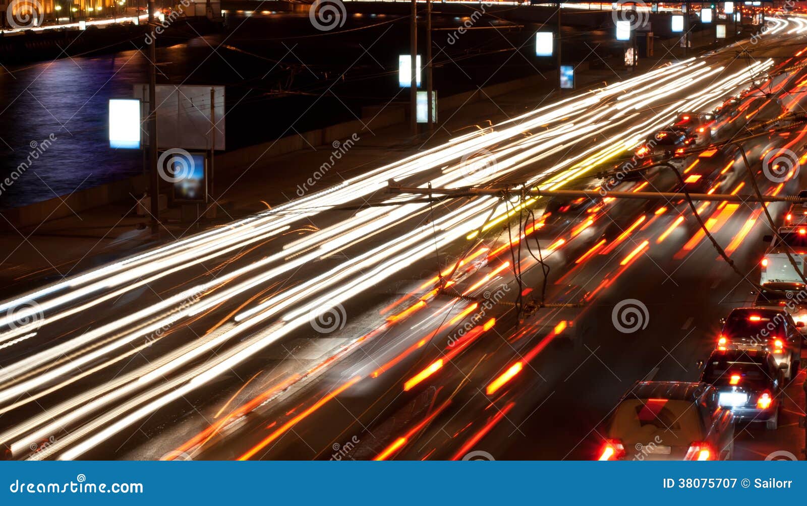 Night road stock image. Image of lighting, land, dusk - 38075707