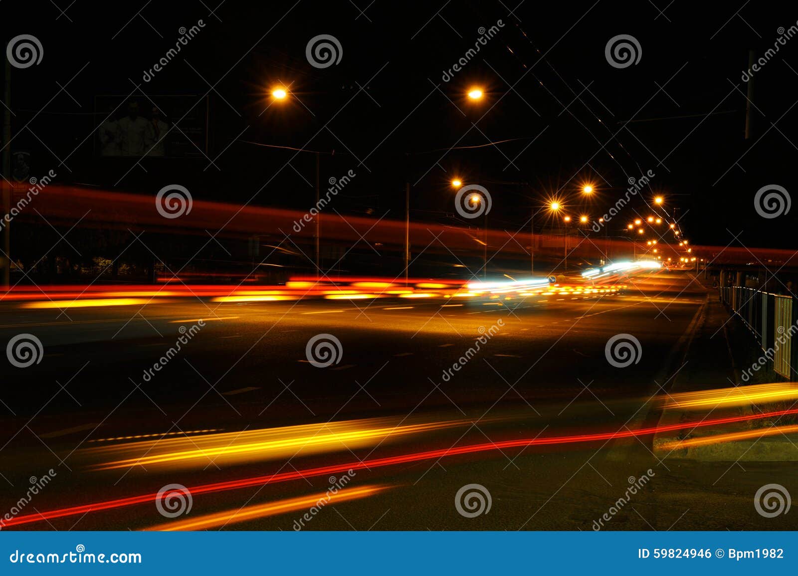 Night road in the city stock photo. Image of cityscape - 59824946