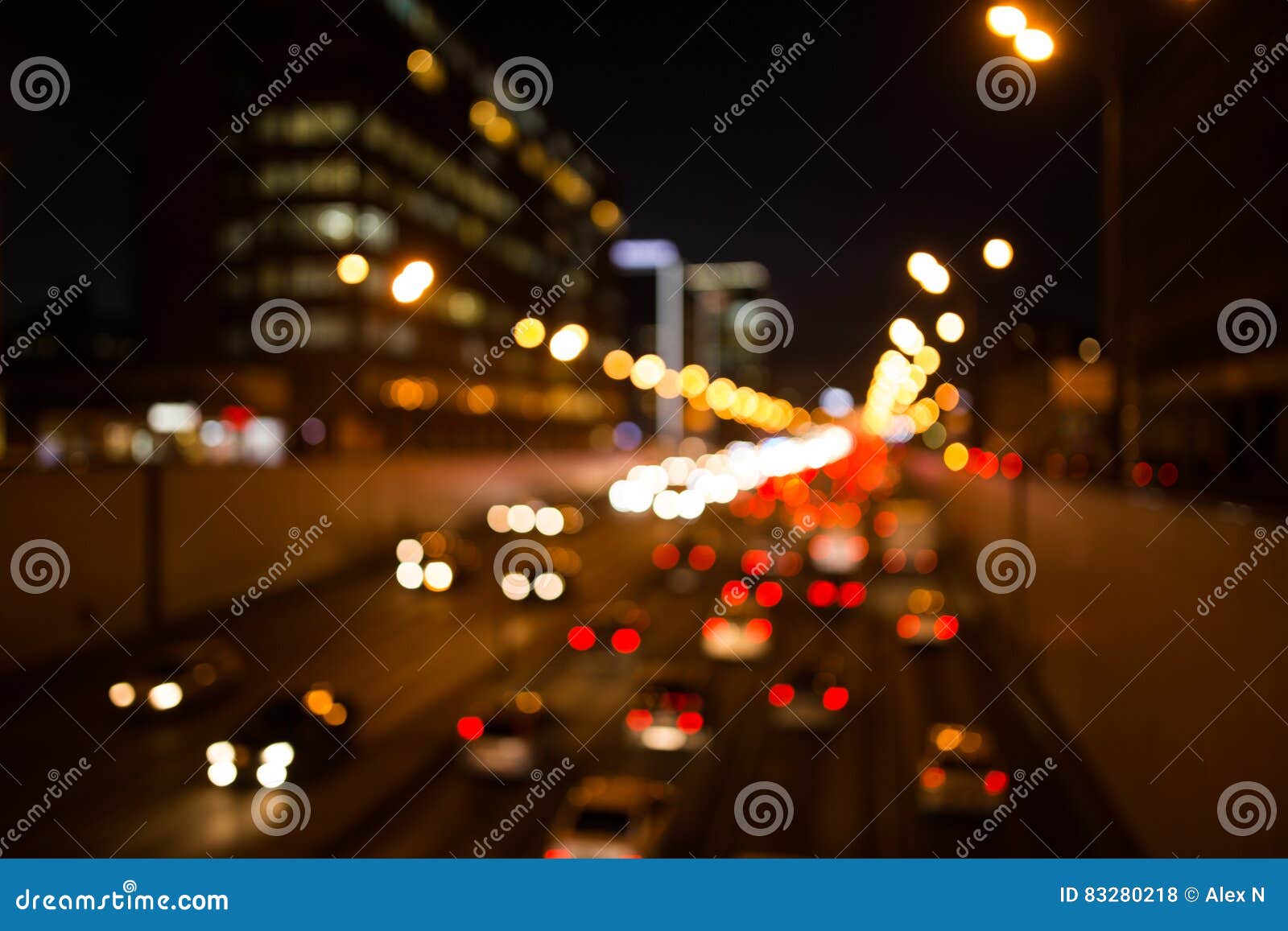 Night Road with Machinery , Lights Stock Photo - Image of intersection ...