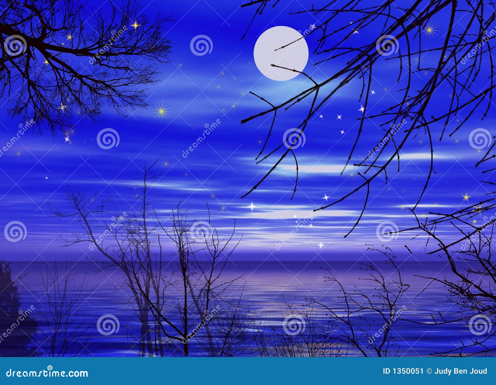 Night scene stock illustration. Illustration of night - 1350051