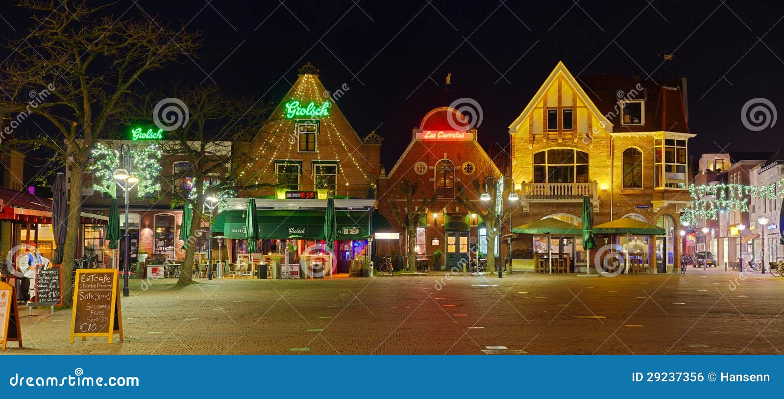 Night scene of bars editorial photo. Image of square - 29237356