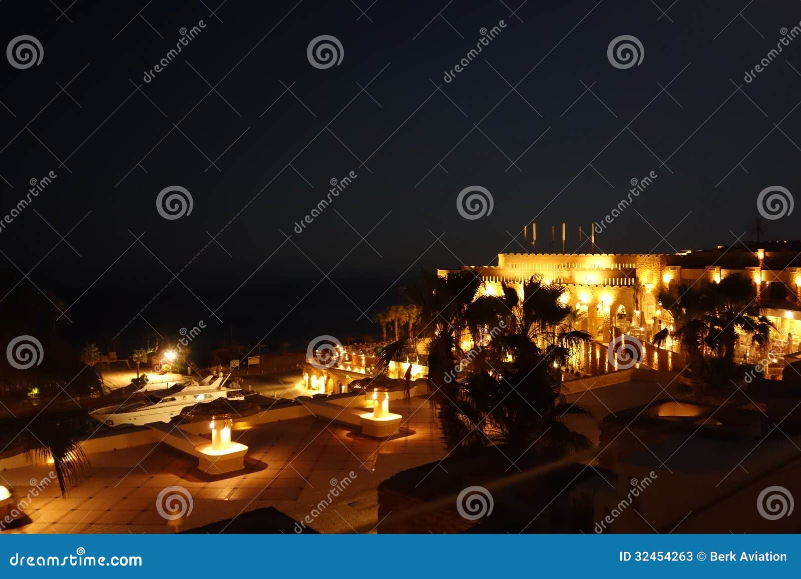 Night scene stock image. Image of egypt, scenic, romantic - 32454263