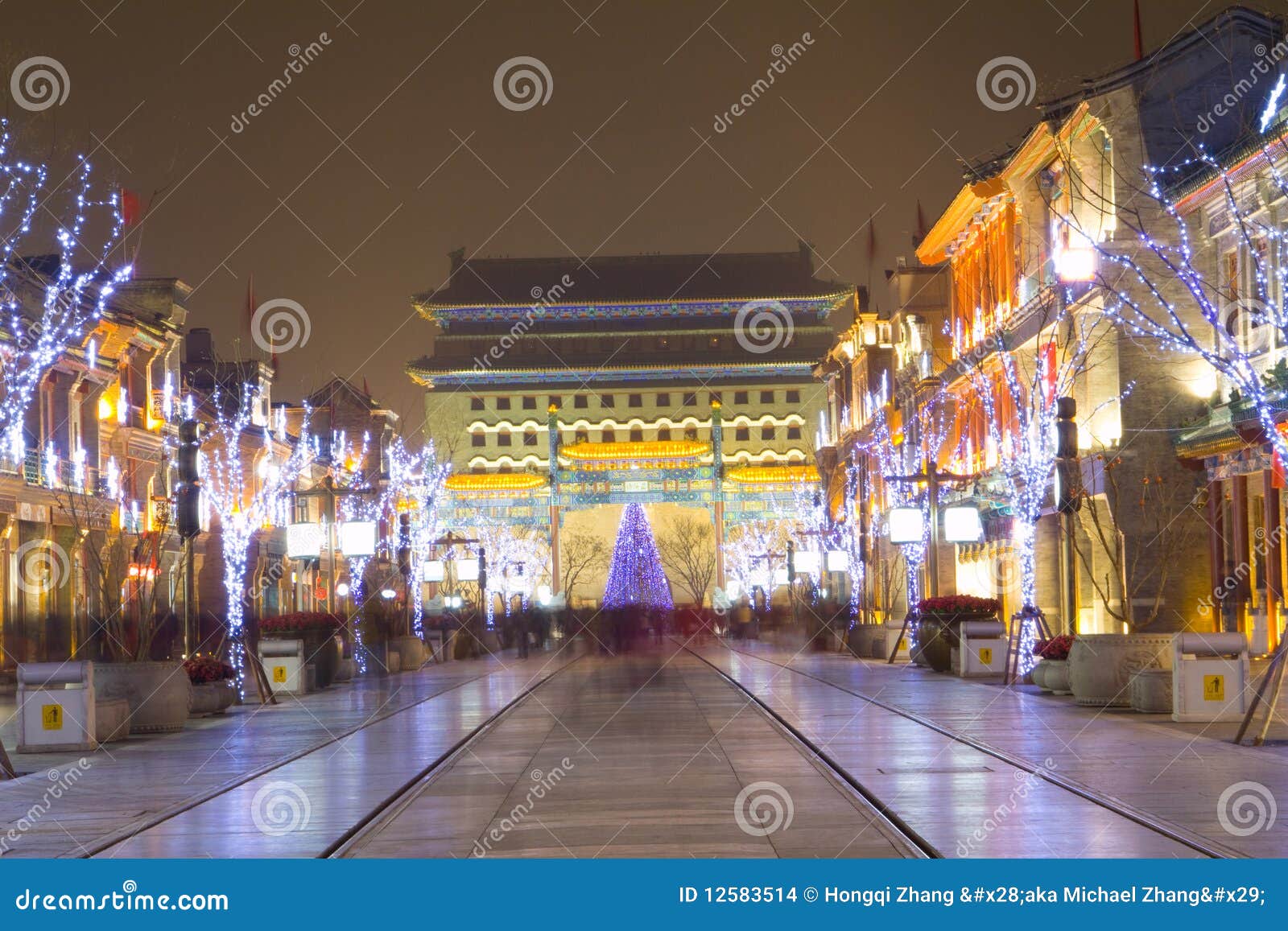 Night scene of Beijing stock photo. Image of history - 12583514