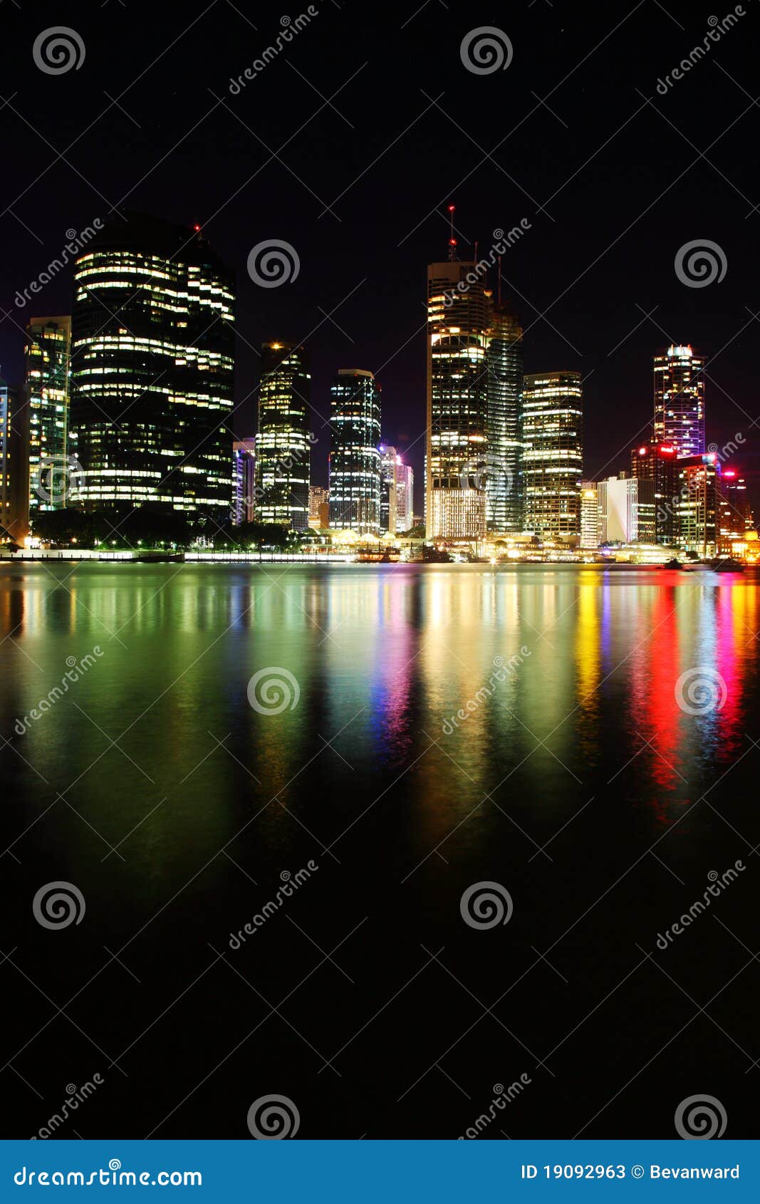 Night Scene of Brisbane City, Queensland Editorial Stock Photo - Image ...