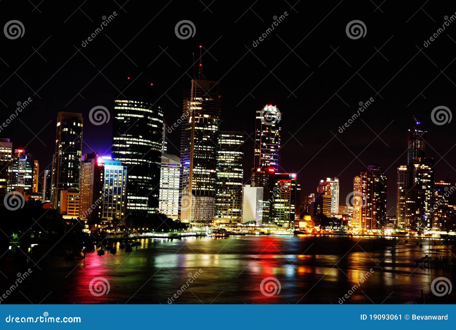 Night Scene of Brisbane City, Queensland Editorial Photo - Image of ...