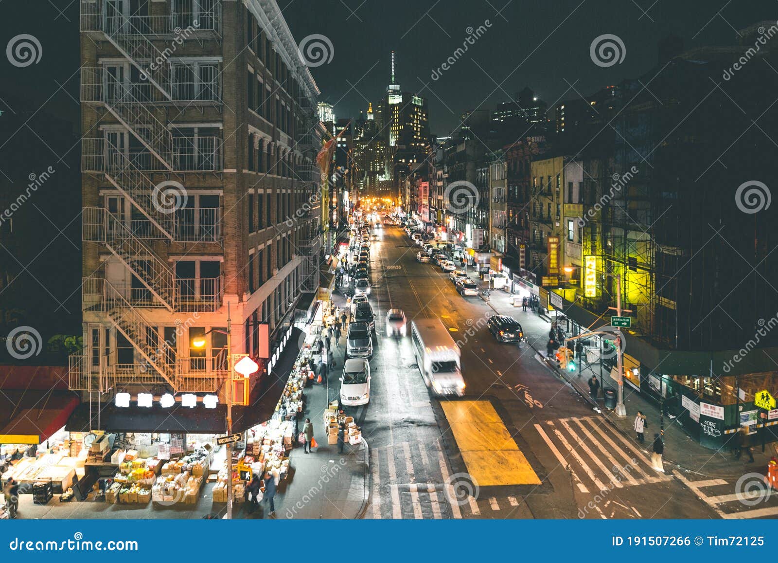 Night Scene in Chinatown - New York Editorial Photo - Image of city ...