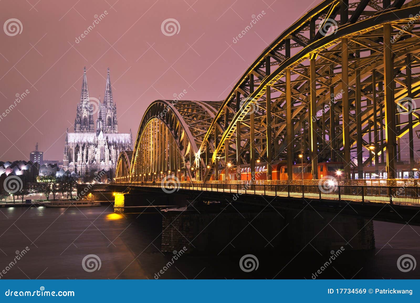 Night Scene of Cologne Germany Stock Image - Image of germany ...