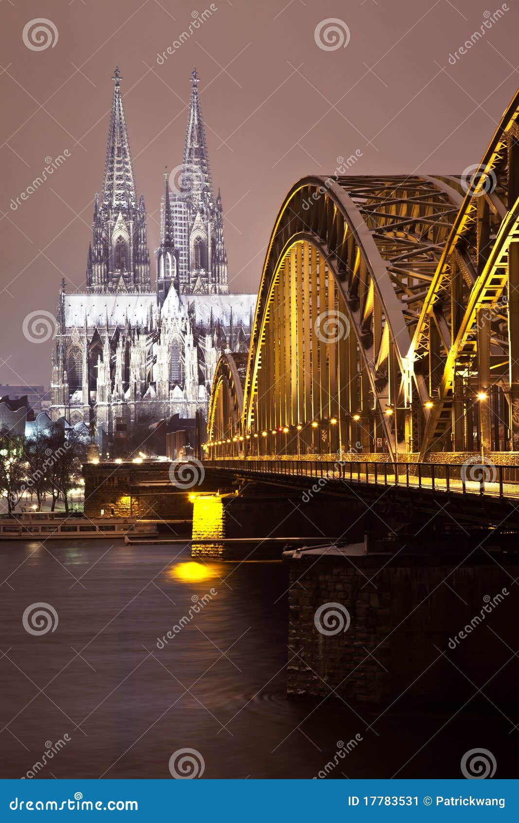 Night Scene of Cologne Germany Stock Image - Image of cologne, europe ...