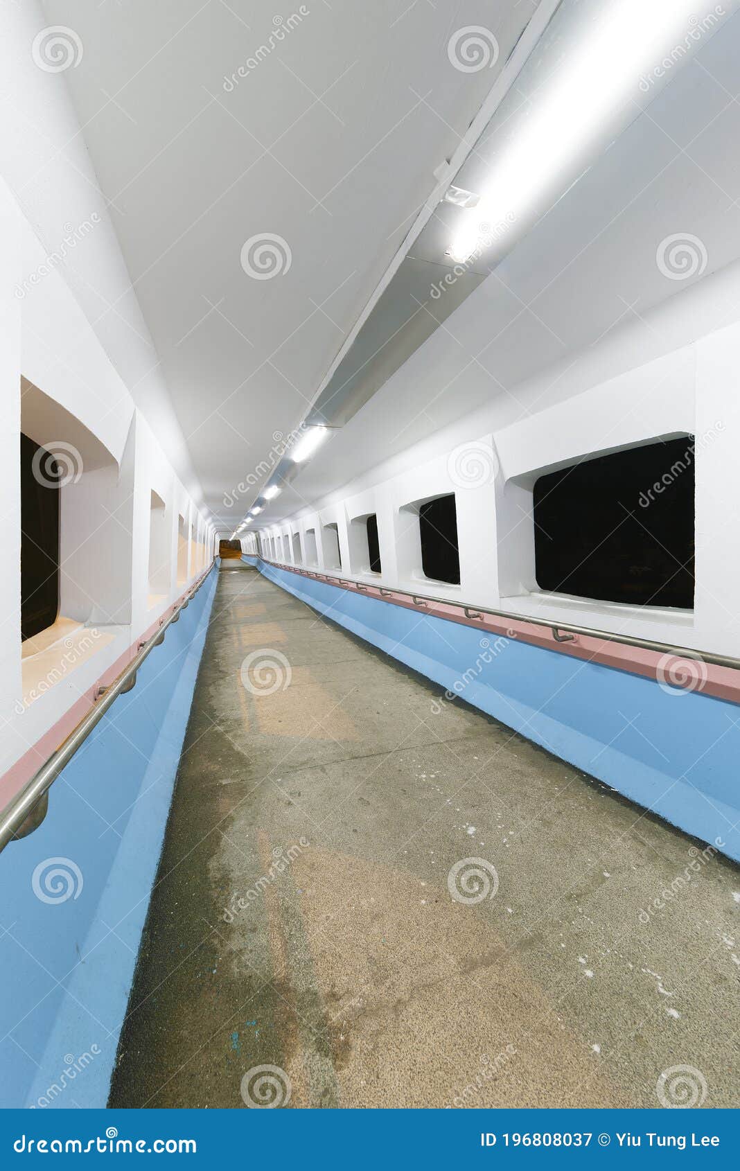 Empty Modern Pedestrian Walkway Stock Image - Image of infrastructure ...